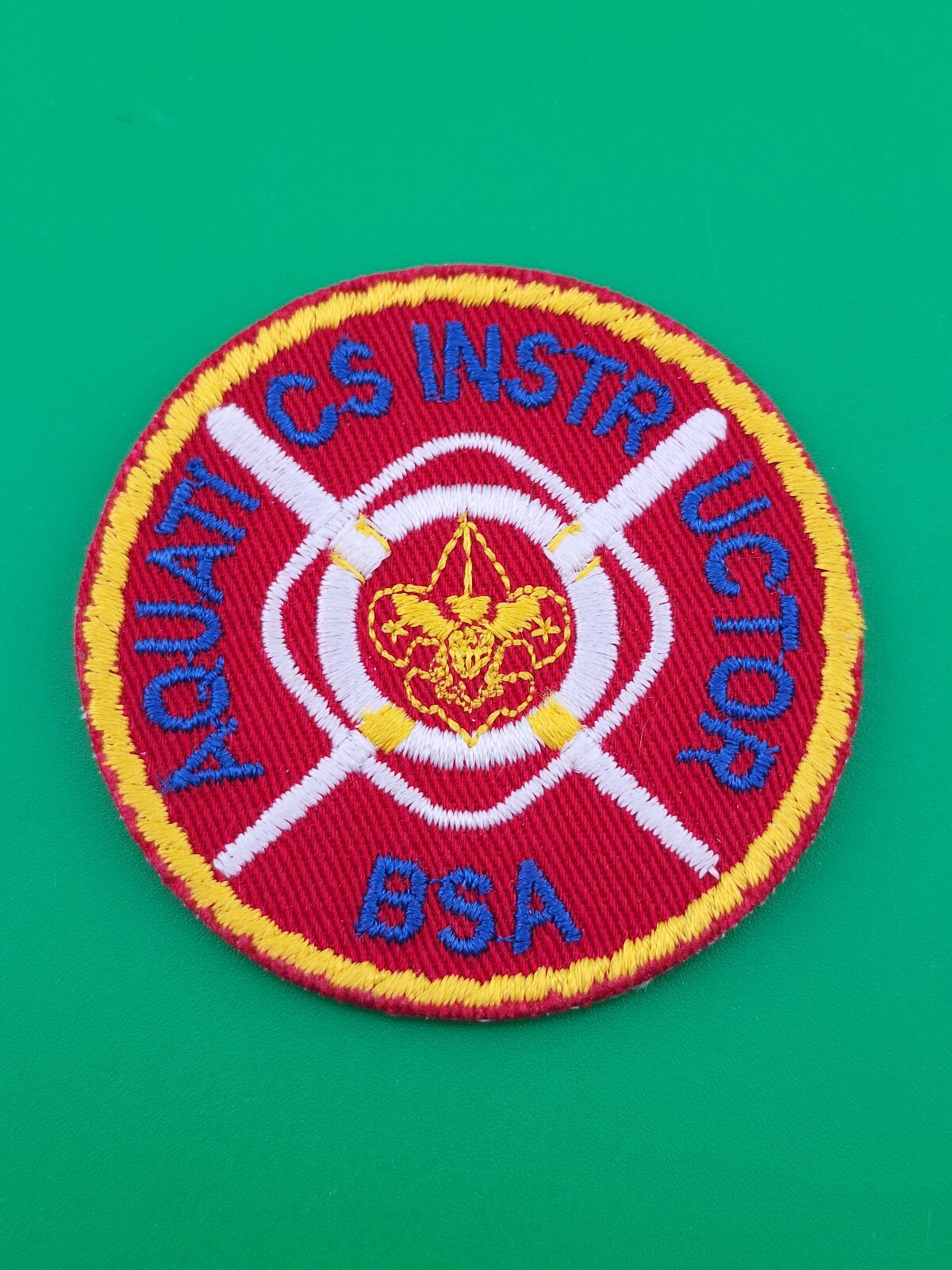 Aquatics Instructor BSA Patch Plastic Gauze Back Boy Scouts Of America ...