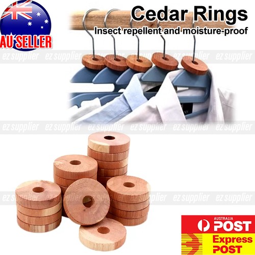 12pc Moth Cedar Wood Rings Repellent Killer Hanger Anti Mildew Drawers ...