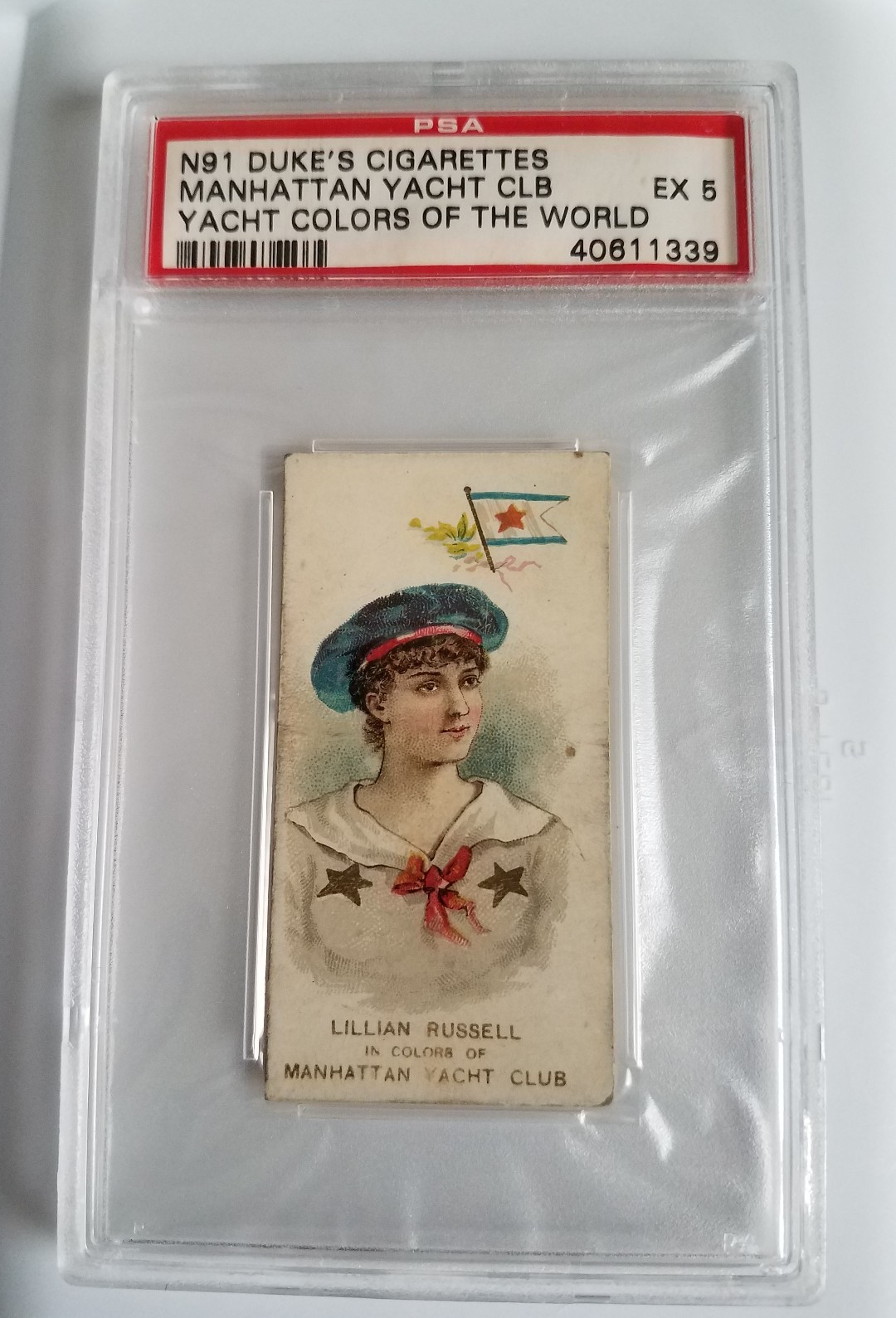 1889 Allen & Ginter N91 Manhattan Yacht Club Lillian Russell PSA 5 ...