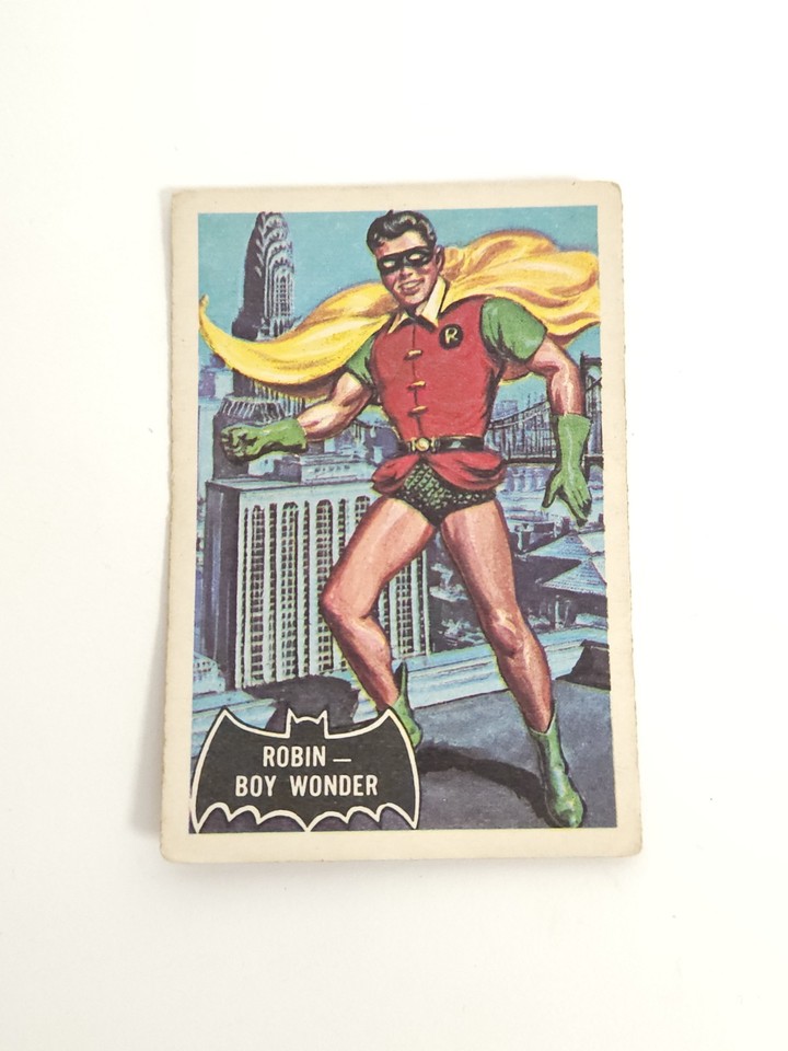 A&BC 1966 Batman Black Bat Pink Back # 1 The Batman + Robin rookie gum ...