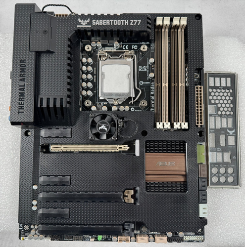 Asus Sabertooth Z77 LGA1155 DDR3 ATX Motherboard w/ I/O Shield *Broken ...