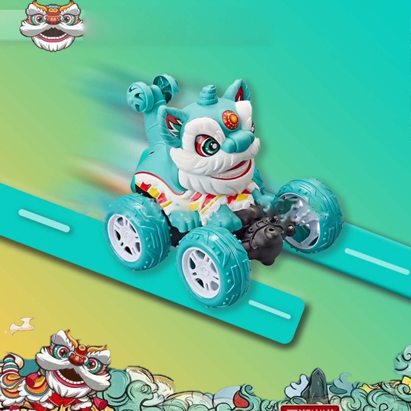 Remote Control Car Stunt Truck Spinning Lion Dance Vehicle Racing Car ...