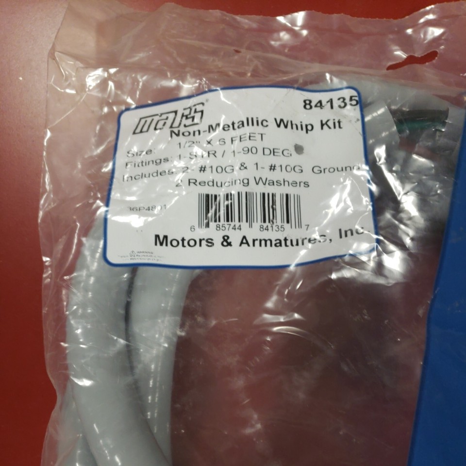 Non-Metallic A/C Whip Kit 1/2" x 6 ft. #10G 10 gauge 84135 | eBay