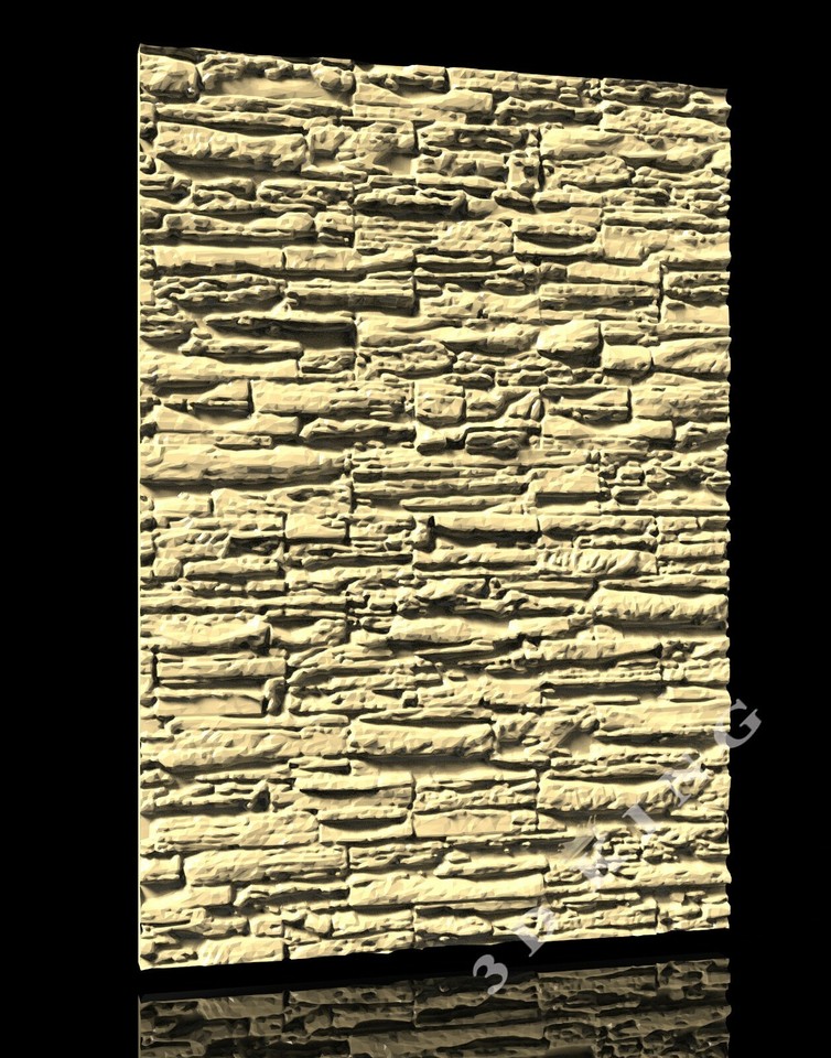 15 Pcs STL 3D Models BRICKS & STONES Textures for CNC Router 3D Printer ...