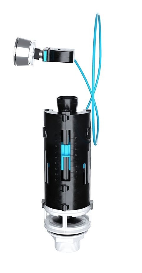 LONG CABLE Toilet Push Button Adjustable Dual Flush Cistern Syphon Drop ...
