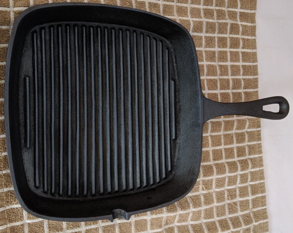 Philippe Richards Square Cast Iron Grill Fry Skillet Fry Pan ...