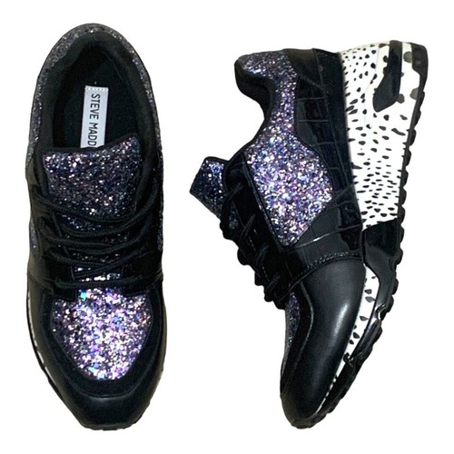Steve Madden Boomer Glitter Sneakers sz (8.5) Womens EXCELLENT CONDITION! | eBay