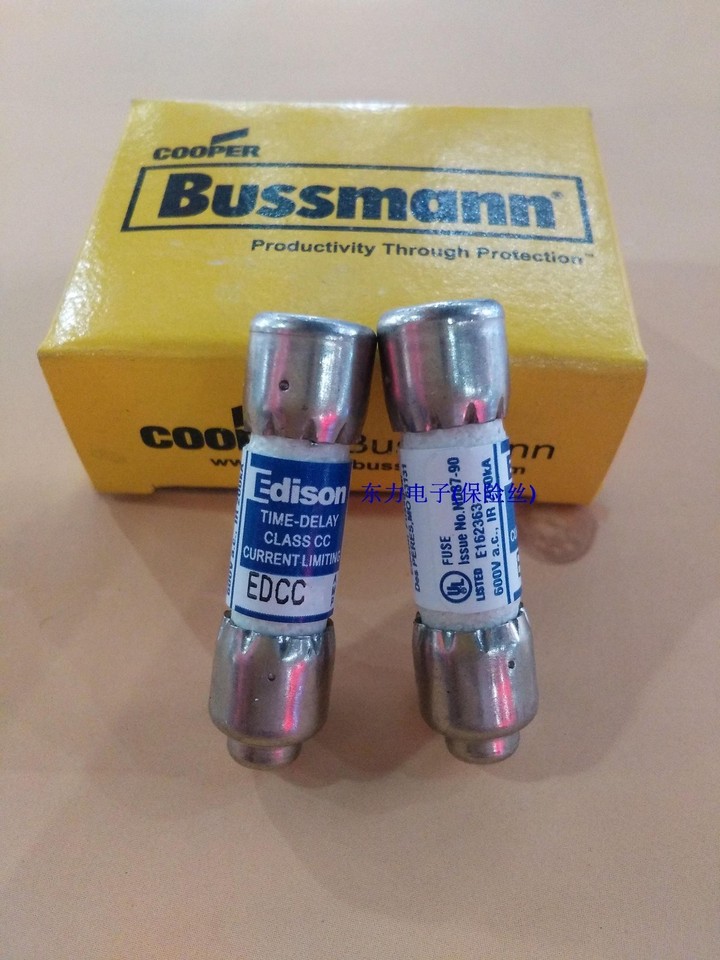 100PCS Edison ECC0.6 0.6Amp 600V Slow Blow Class CC Time Delay Fuse # ...