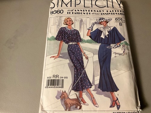 🌹SIMPLICITY #9360-LADIES CIRCA 1920's TWO STYLE DRESS PATTERN 6-12 or ...
