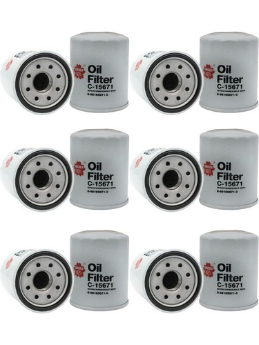 6 x Sakura Spin-On Oil Filter C-15671 fits Isuzu D-Max 3.0 TFS,TFR CRDi ...