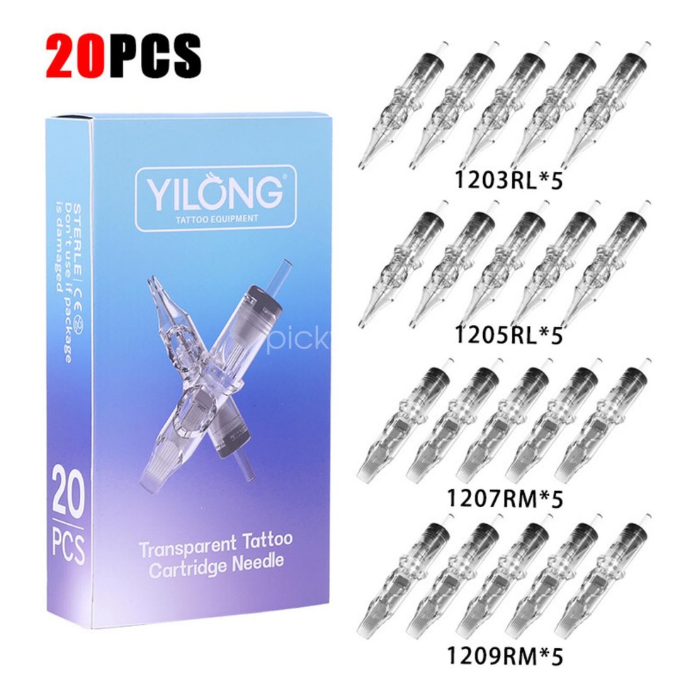 20-50Pcs Mixed Disposable Tattoo Cartridge Needles for Liner Shader RL ...