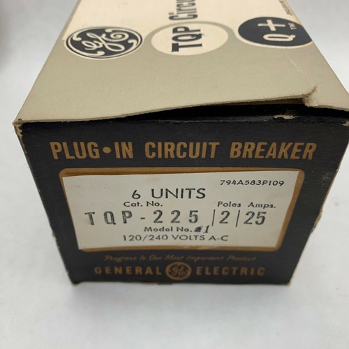 General Electric TQP-225 Lot Of 6 NIB 2P 25A 1/2 Size Breakers See Pics ...