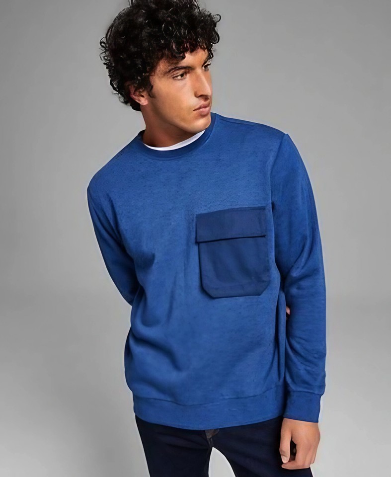 And Now This Utility Chest Pocket Fleece Pullover Men's Sweatshirt NWT ...