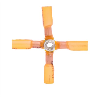 MVP 4 Pck 4 Way X Wire Terminal Splice Connectors Red 18-22 AWG 3M Heat ...