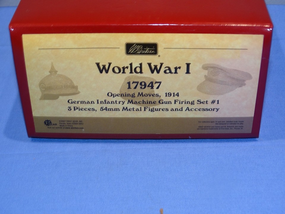 W. Britain BRITAINS 17947 WWI GERMAN INFANTRY MACHINE GUN FIRING SET #1 ...