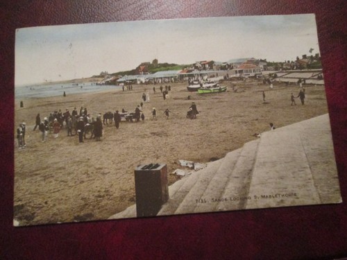 Postcard of Mablethorpe, Sands looking South 7135 (Posted 1930 Salmon ...