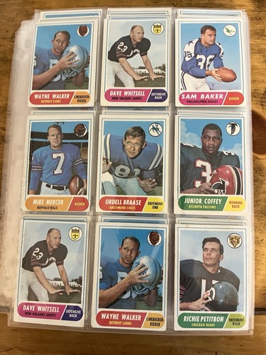 9 Card Lot 1968 Topps Football G-EX 001 | eBay