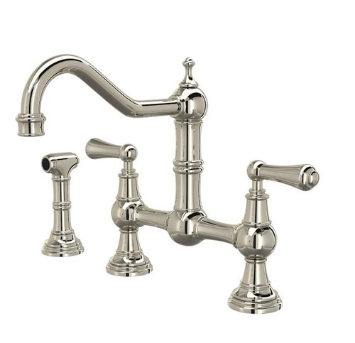 Rohl Perrin & Rowe U.4756L-PN-2 Edwardian Bridge Kitchen Faucet ...