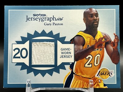 2003 04 Jerseygraphics Gary Payton 224350 Nm Lakers Game Used Jersey