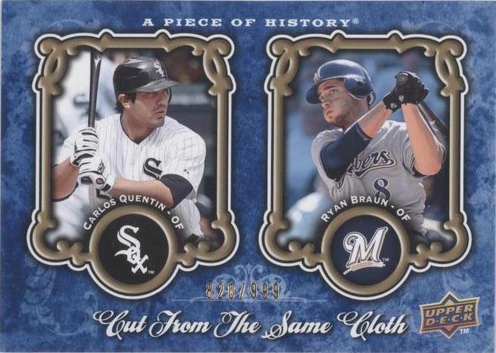 2009 Upper Deck A Piece of History - Cut from the Same Cloth Ryan Braun ...