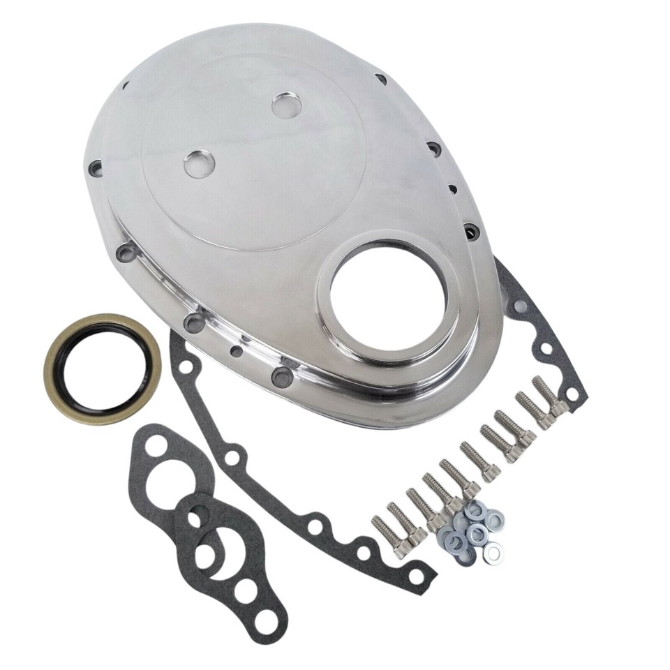 SBC 305 307 327 350 400 Small Block Chevy Polished Aluminum Timing ...