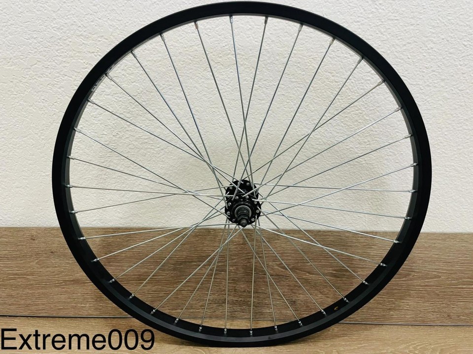 26" Weinmann Bicycle Alloy Black Chrome Wheels 36 Spoke Front & Rear ...
