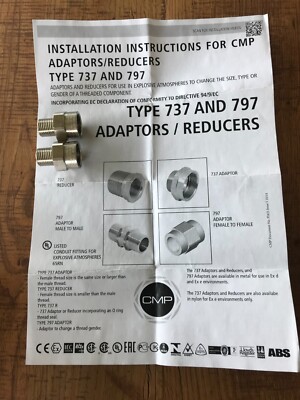 Lot of 10 CMP-UK-737 M16(M)/M20(F) Adaptor/Reducer for Explosive ...