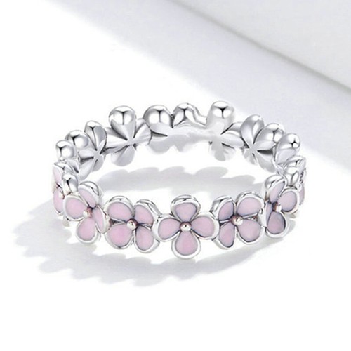 Pretty Flower 925 Silver Filled Rings Women Wedding Engagement Jewelry ...