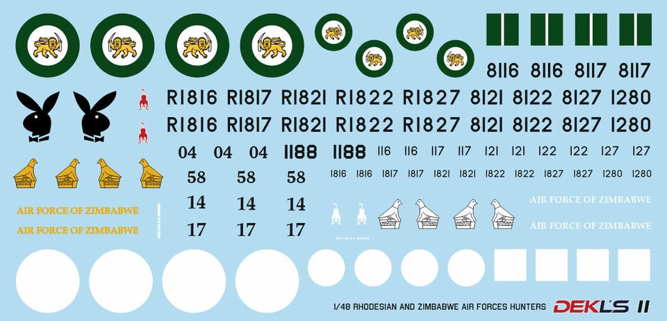 1/48 Decals-Hawker Hunter-High Veldt Hunters (RhAF, ZAF)- DEKL's II | eBay