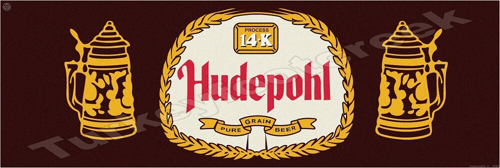 Hudepohl 14K Beer 8" x 24" Metal Sign | eBay
