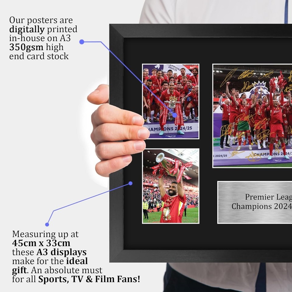 Liverpool Signed 2025 Premier League 24/25 Champions Gift Printed Team ...