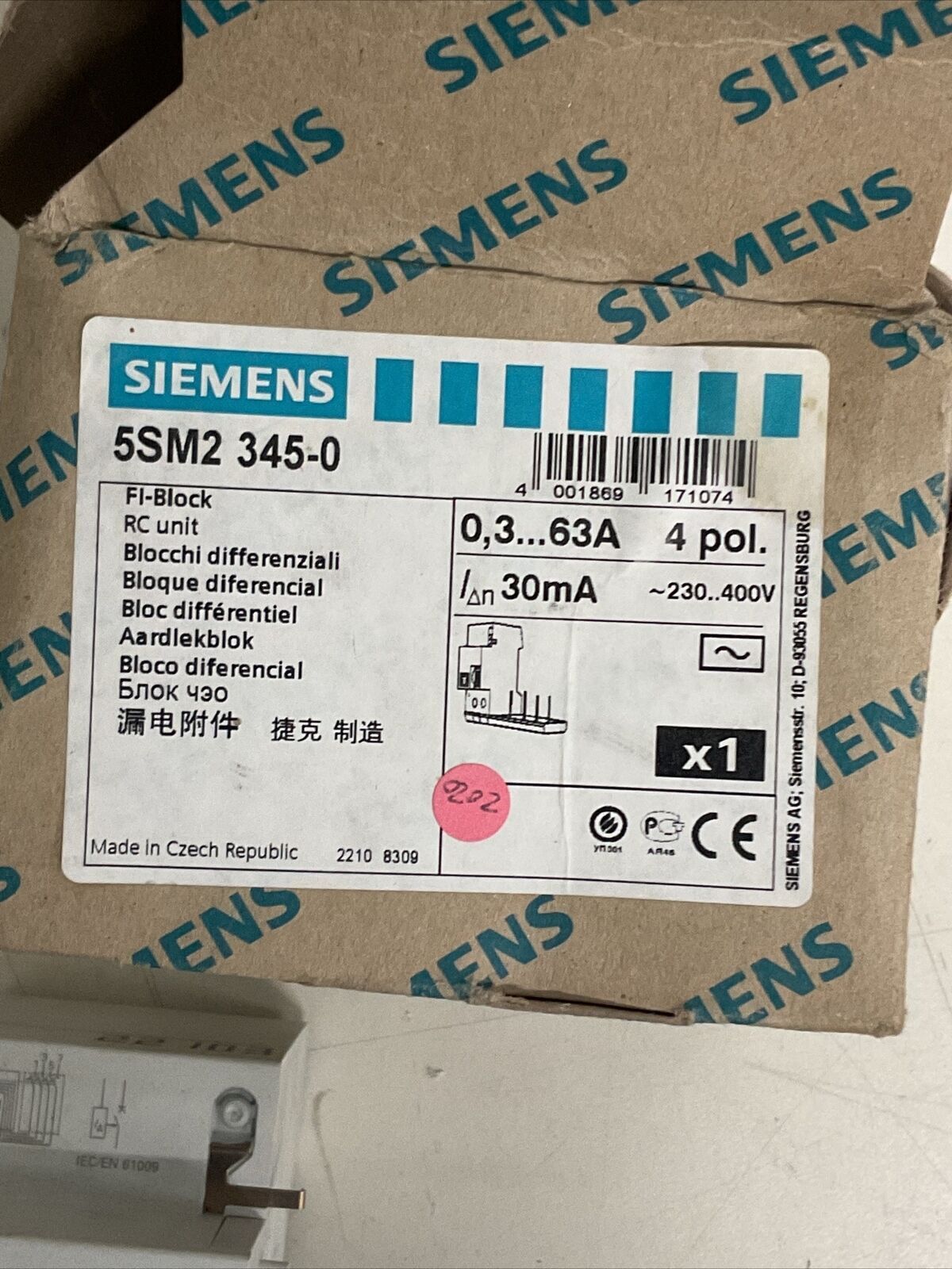 Siemens FI -Block. 5SM2 345-0 | eBay