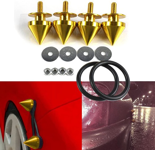 4pcs Spike CNC Fastener Quick Release Car Bumper Fender Trunk Hatch Lid ...