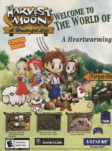 2004 Harvest Moon: Wonderful Life/ Friends Orig 2-Page Print Ad 42x27cm ...