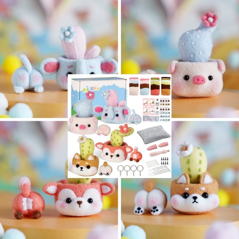 Needle Felting Kits Needle Felting Set DIY Wool Felt Materials Craft ...