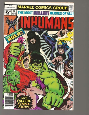 Inhumans 12 (1977) CLASSIC HULK BATTLE ISSUE!! | eBay