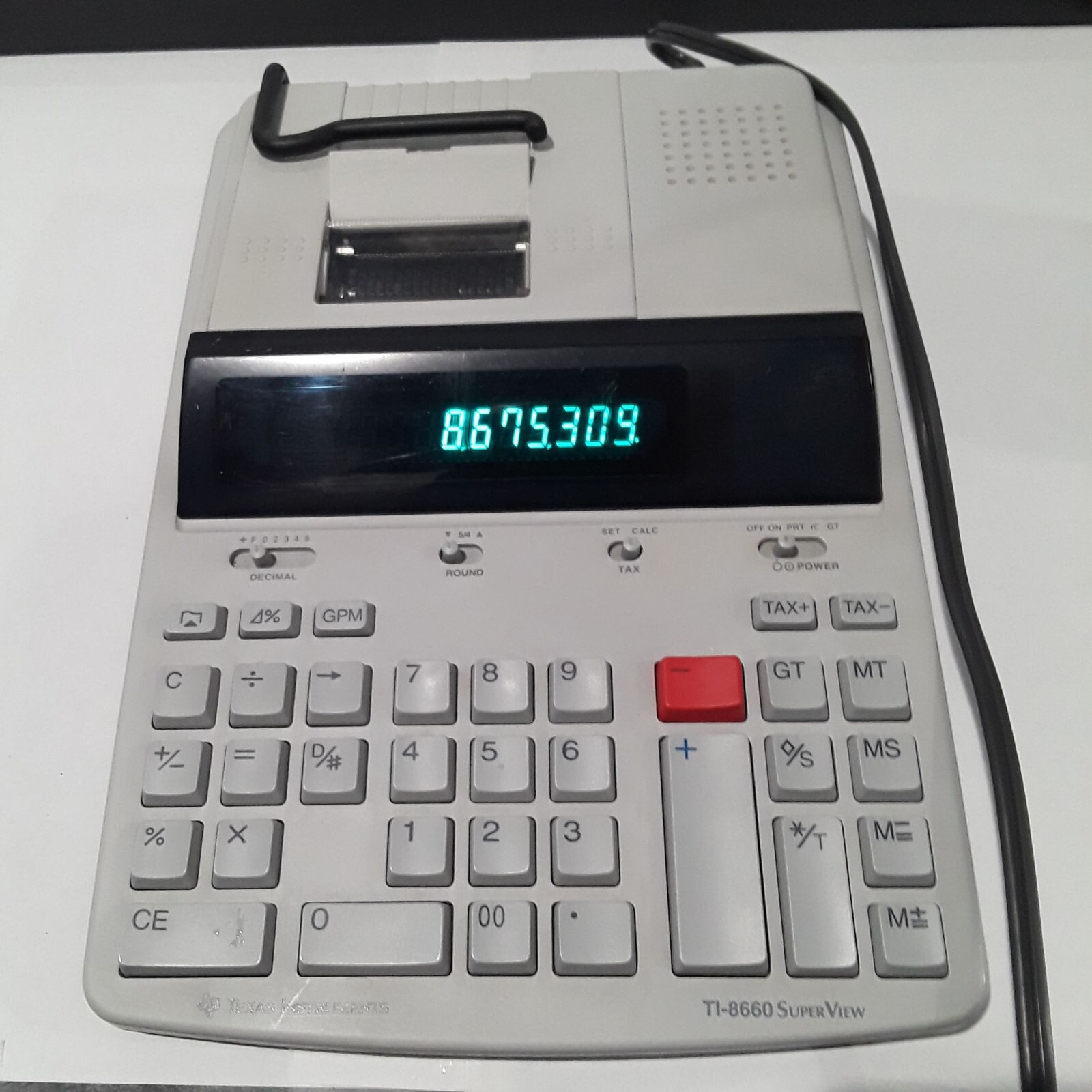 Texas Instruments Printing Calculator Ti-8660 Desktop 12-digits ...