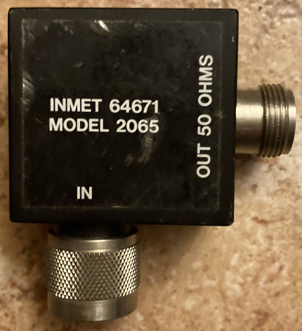Inmet 64671 Model 2065 Connector RF Adapter Type N Male to Type N ...