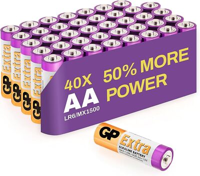 GP Extra Batteries AA & AAA 10 Times longer lasting Multiple Pack sizes ...