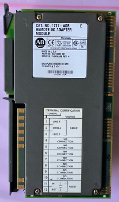 Allen Bradley 1771-ASB Remote I/O Adapter Module Series E Firmware Rev ...