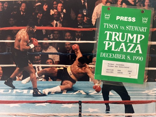 Mike Tyson - Alex Stewart Boxing Press Pass (1990) Trump Plaza ...