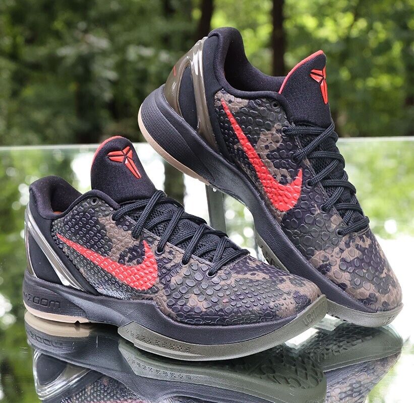 Nike Kobe 6 Protro Italian Camo Men's Size 6 Black Crimson Nike Kobe 6 Protro Italian Camo Men's Size 6 Black Crimson