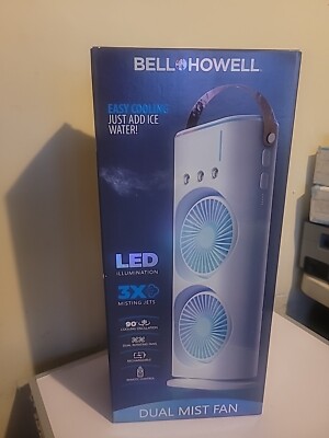 Bell+Howell Dual Mist Fan LED 3xMisting Jets W/Remote | eBay