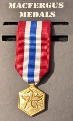 GOLD TXSG Texas State Guard Miniature Commendation Medal - Moiré Ribbon ...