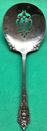 ROSE POINT by WALLACE Sterling Silver TOMATO SERVER SPOON 7 3/4" NICE ...