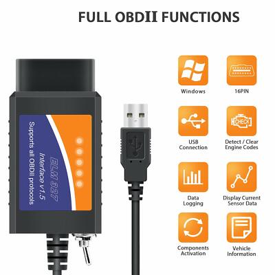 Scan OBD2 Scanner USB Modified Adapter OBD Diagnostic Tool For FORD ...