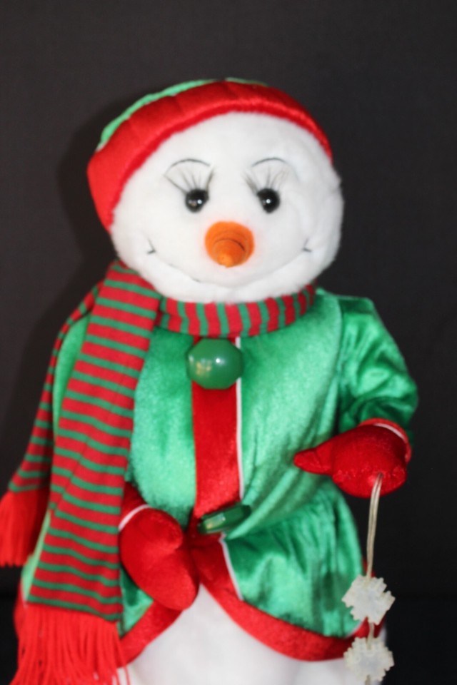Gemmy Animated Dancing Ms. Snowflake Snow Woman Singing Santa Baby 18 ...