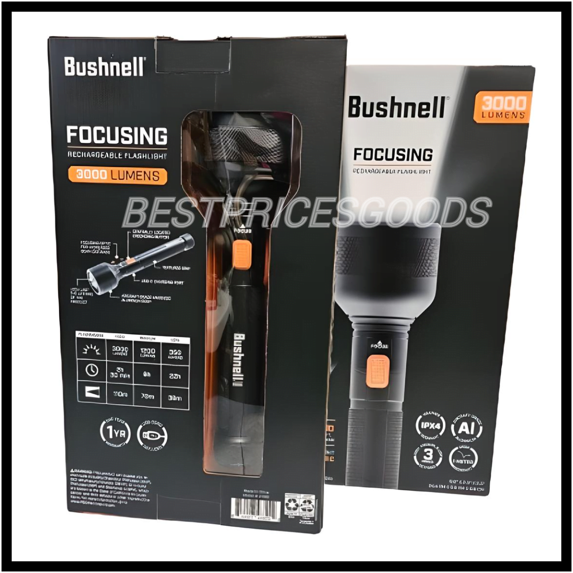 Bushnell 2000 Lumens Rechargeable Flashlight for sale online | eBay