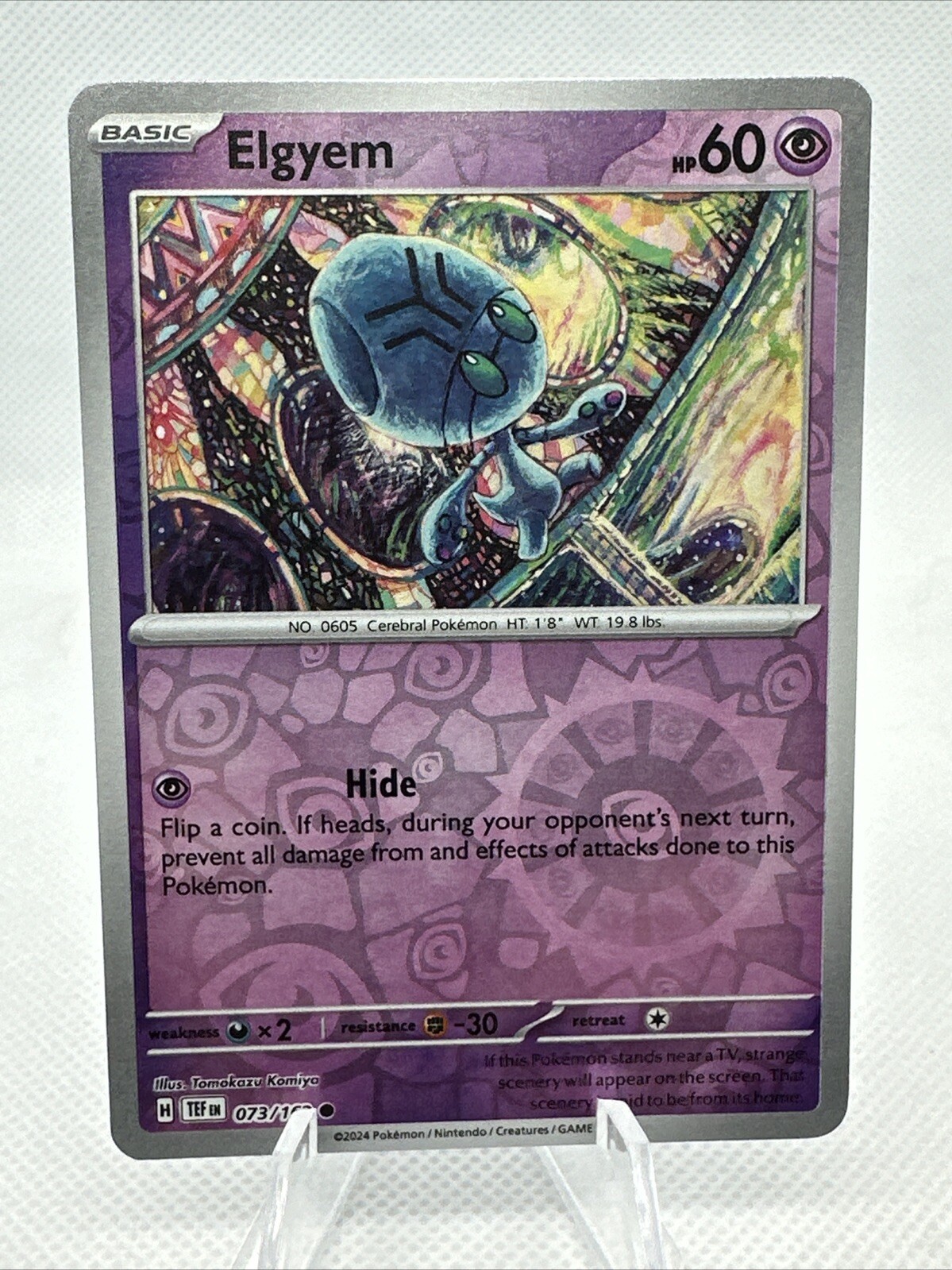 Pokémon TCG Elgyem Scarlet & Violet-Temporal Forces 073/162 Reverse ...