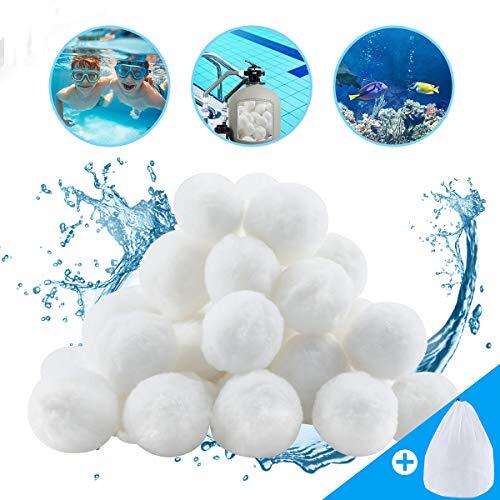 1.5Lbs Pool Filter Balls Reusable Media Filter Equivalent to 50Lbs Pool ...